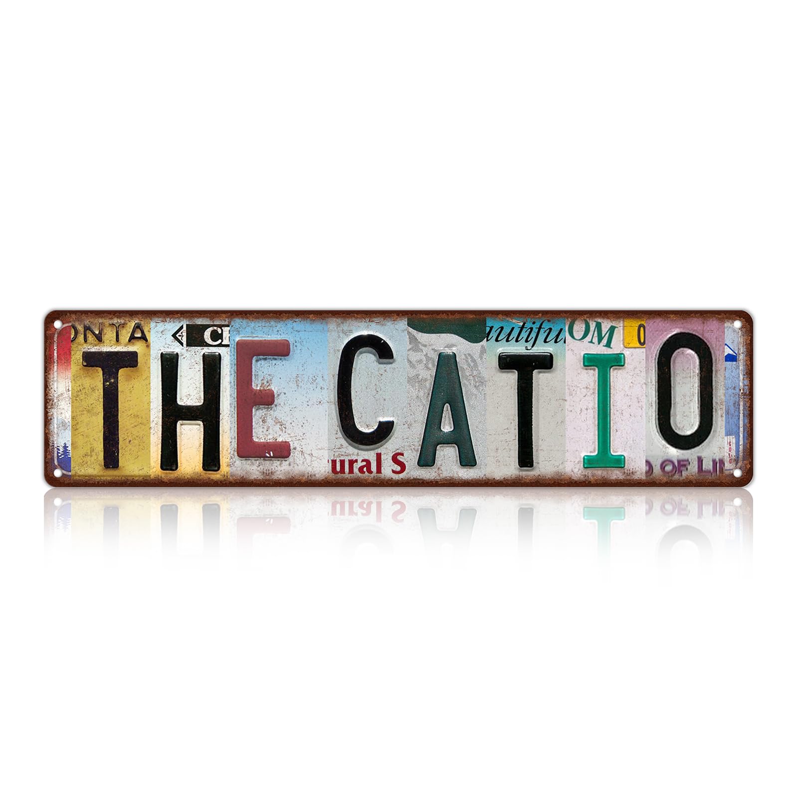 Vintage The Catio Metal Aluminum Signs Street Signs Wall Decor 16 x 4 ...