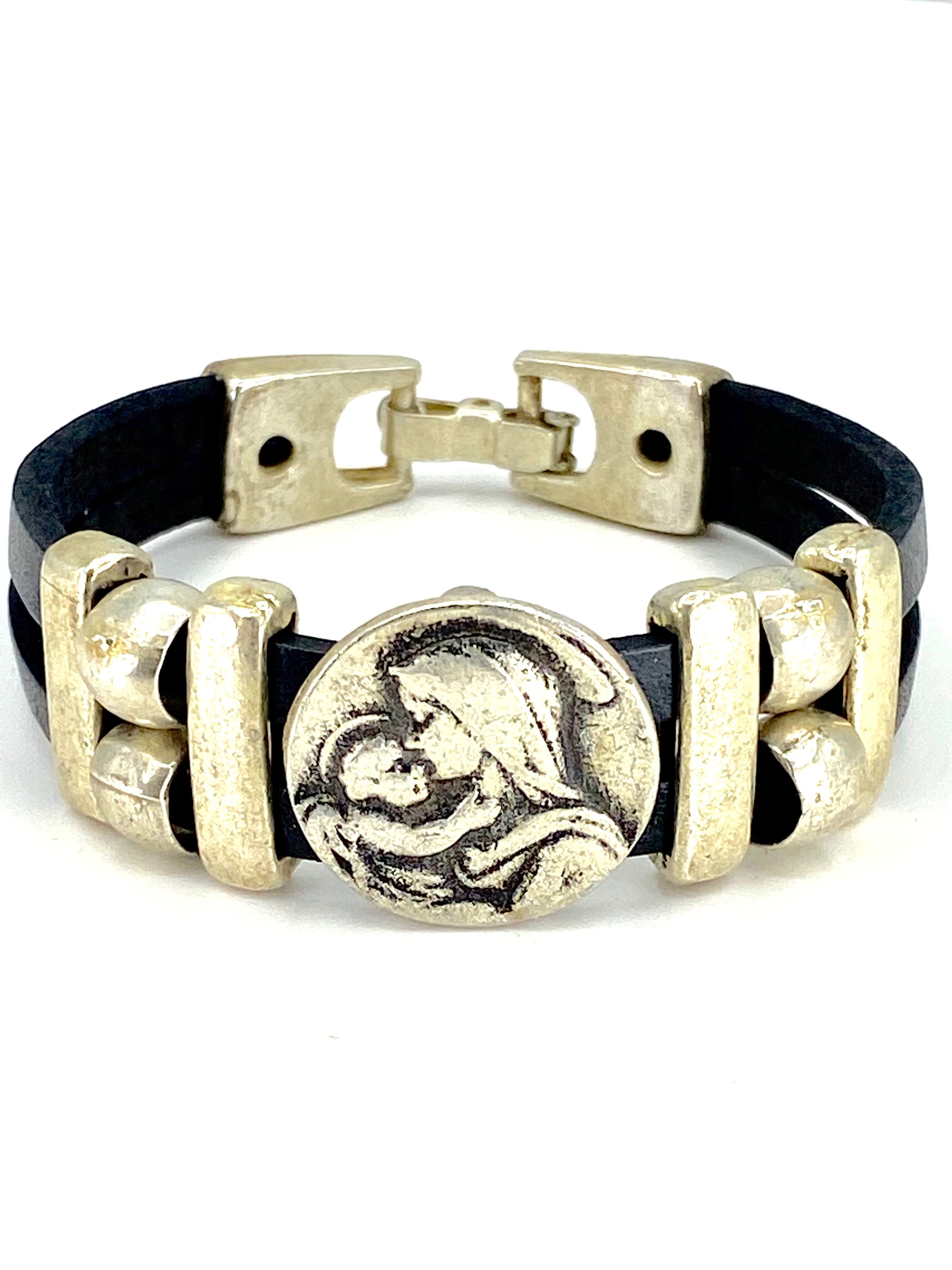 Vintage The Madonna and Child Jesus bracelet handmade jewelry with ...