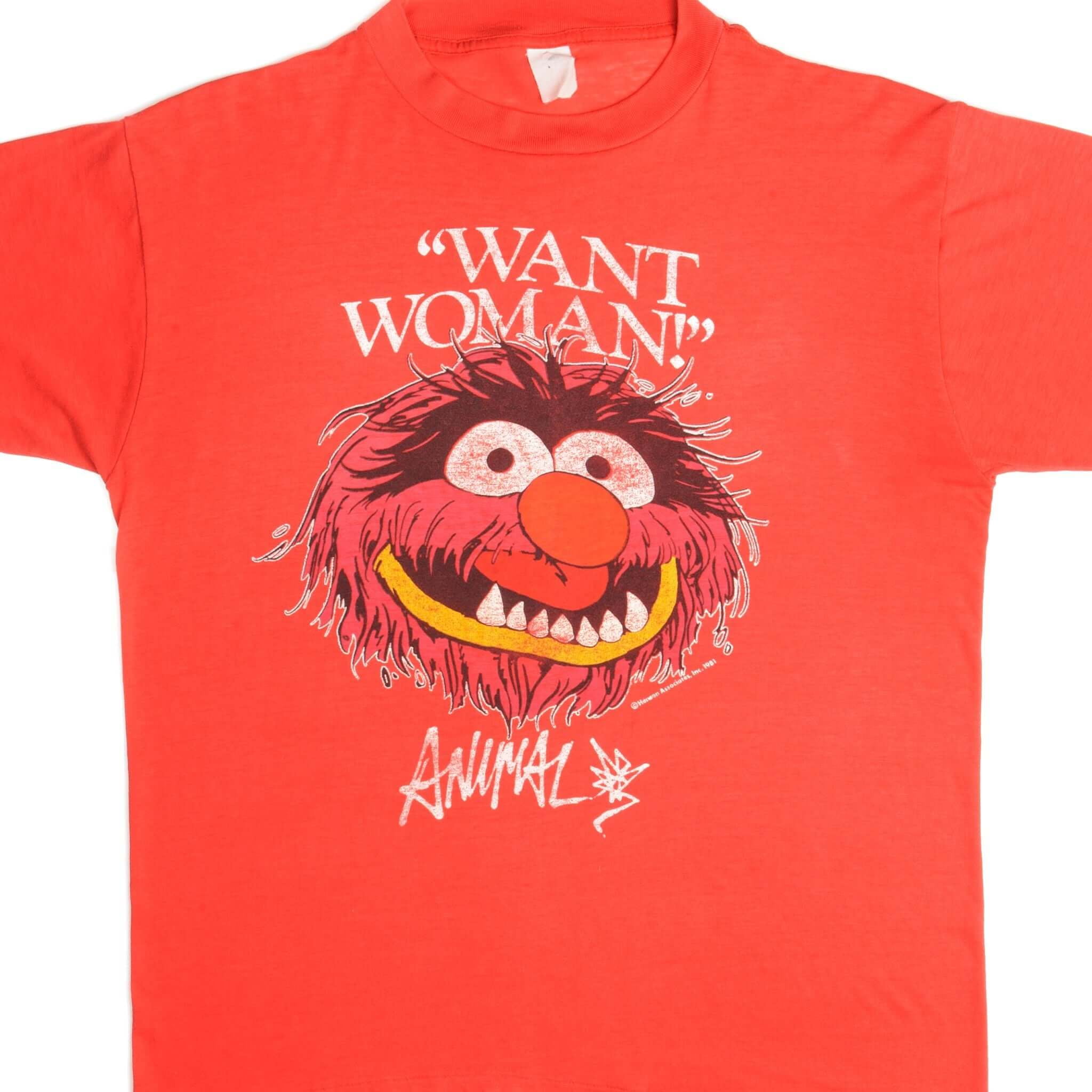 Vintage The Muppet Show Animal Tee Shirt 1981 Size Shirt, Size L, Tee ...