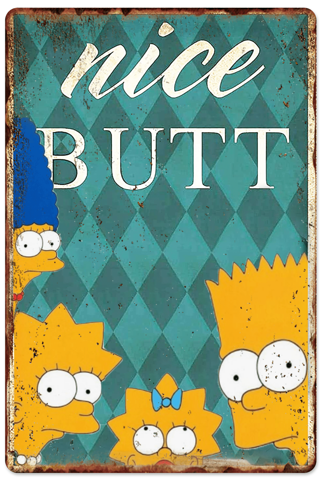 Vintage The Simpson Family Metal Sign Simpsons Poster Funny Bathroom ...