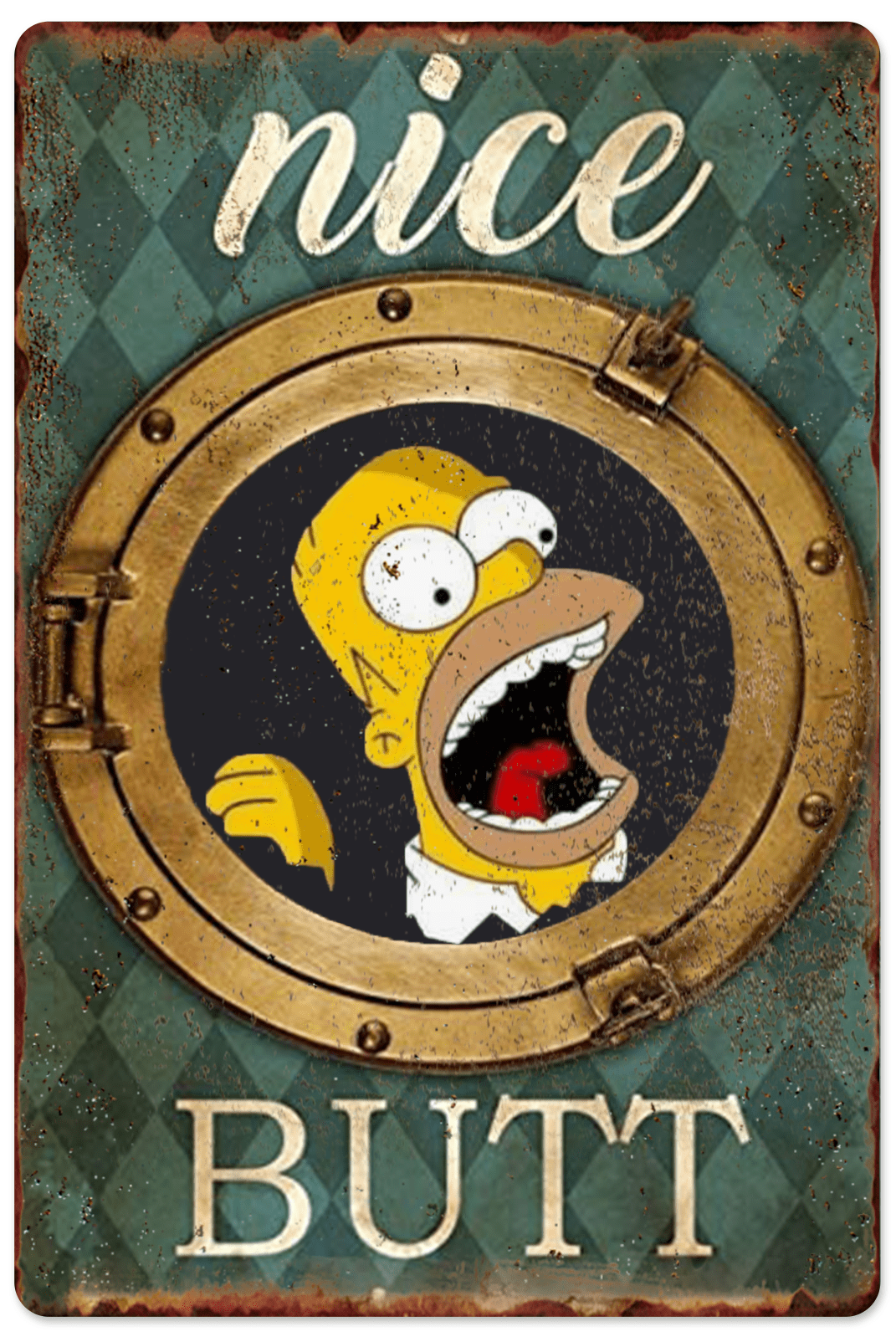 Vintage The Simpson Metal Plaque Poster Funny Simpsons Bathroom Decor ...