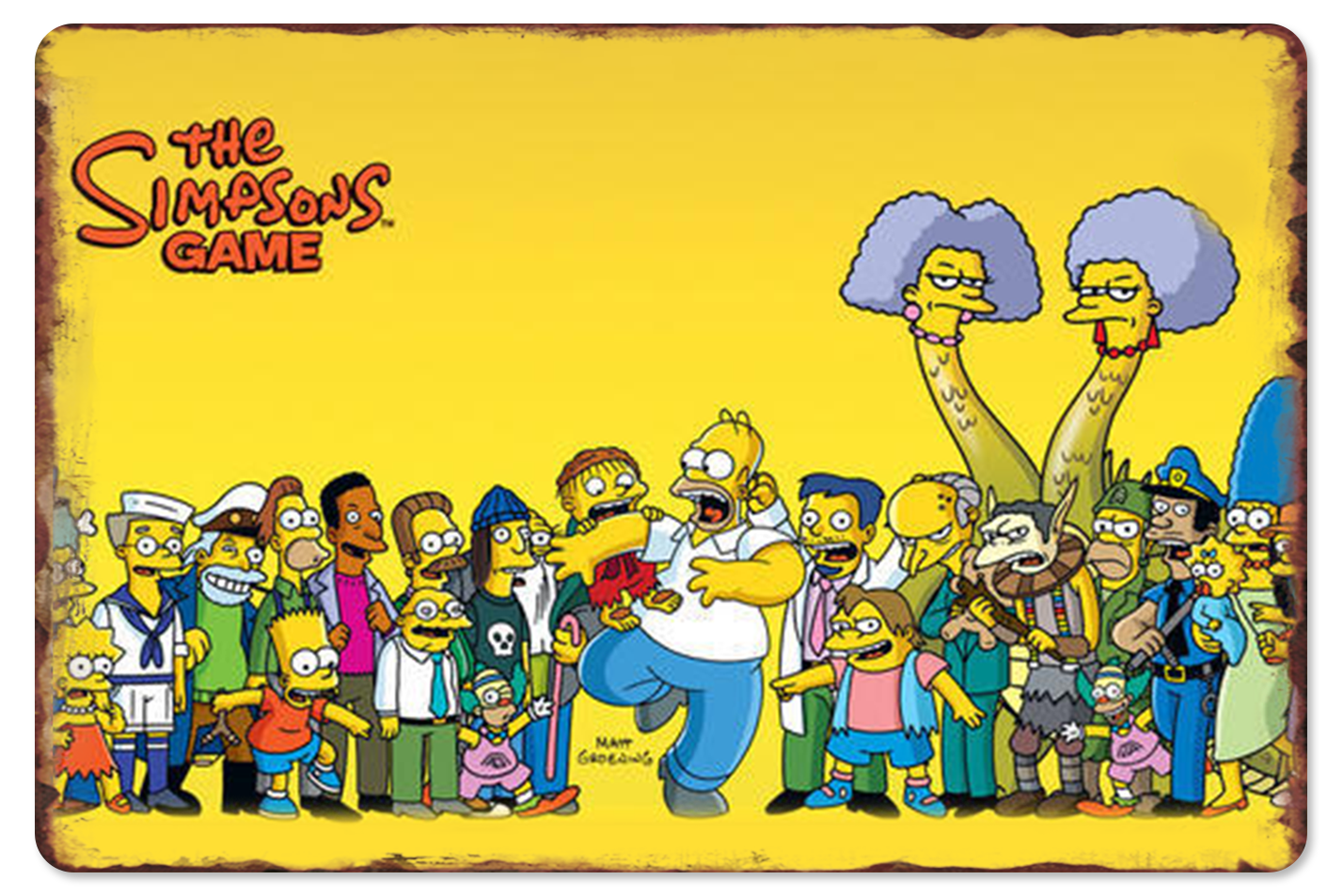 Vintage The Simpsons Game Tin Sign Simpson Wall Decor Gift Metal Poster ...