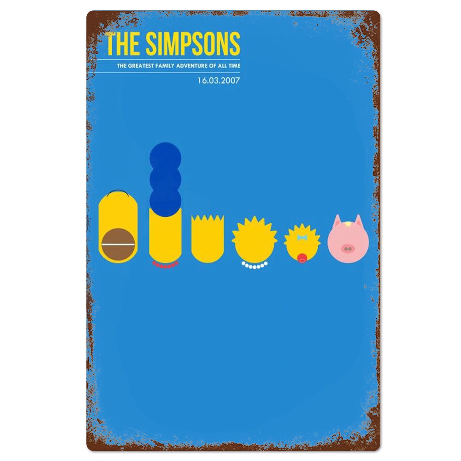 Vintage The Simpsons Metal Plaque Poster The Greatest Family Adventure ...