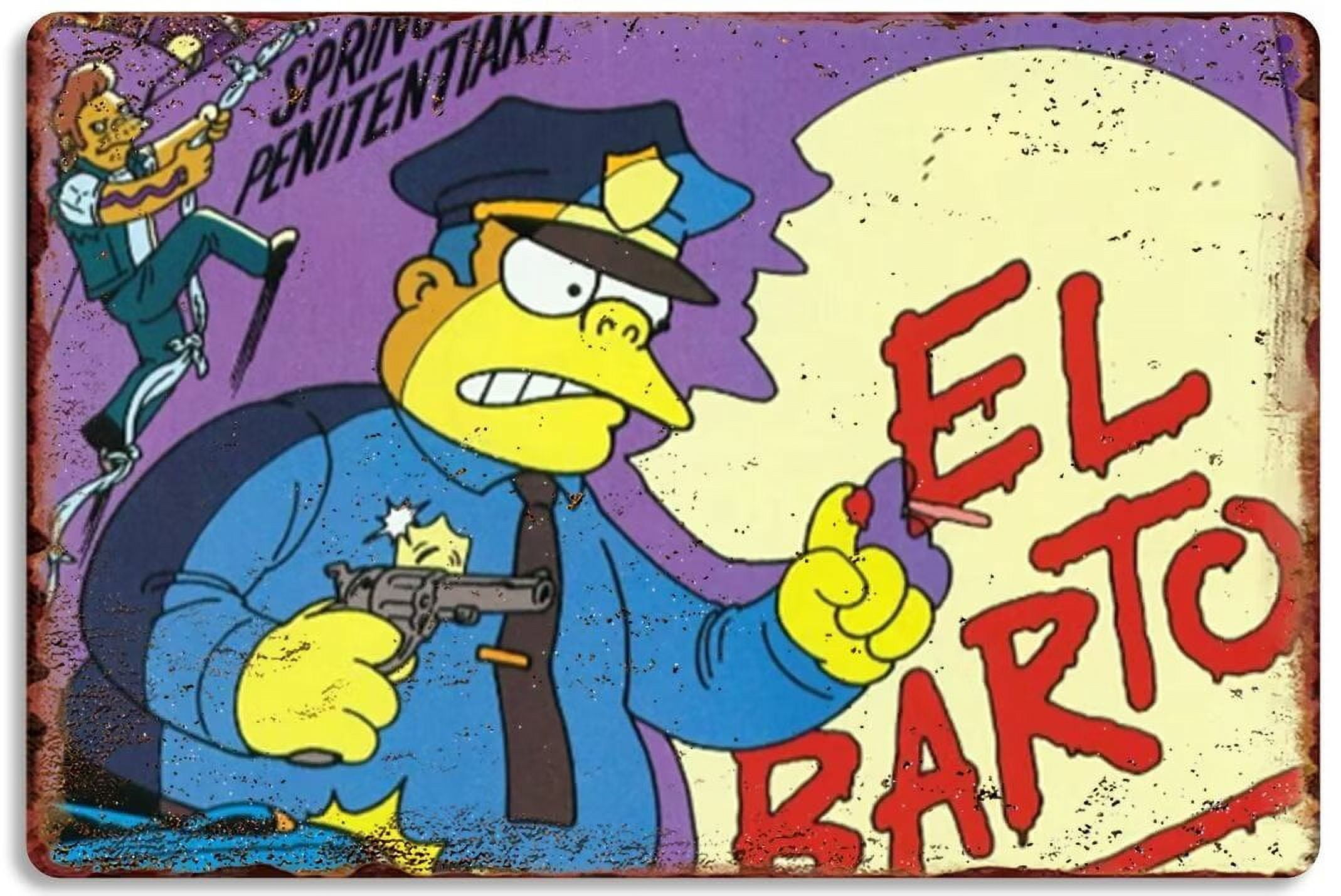 Vintage The Simpsons Metal Plaque Poster Homer Simpson Shared Snacks ...