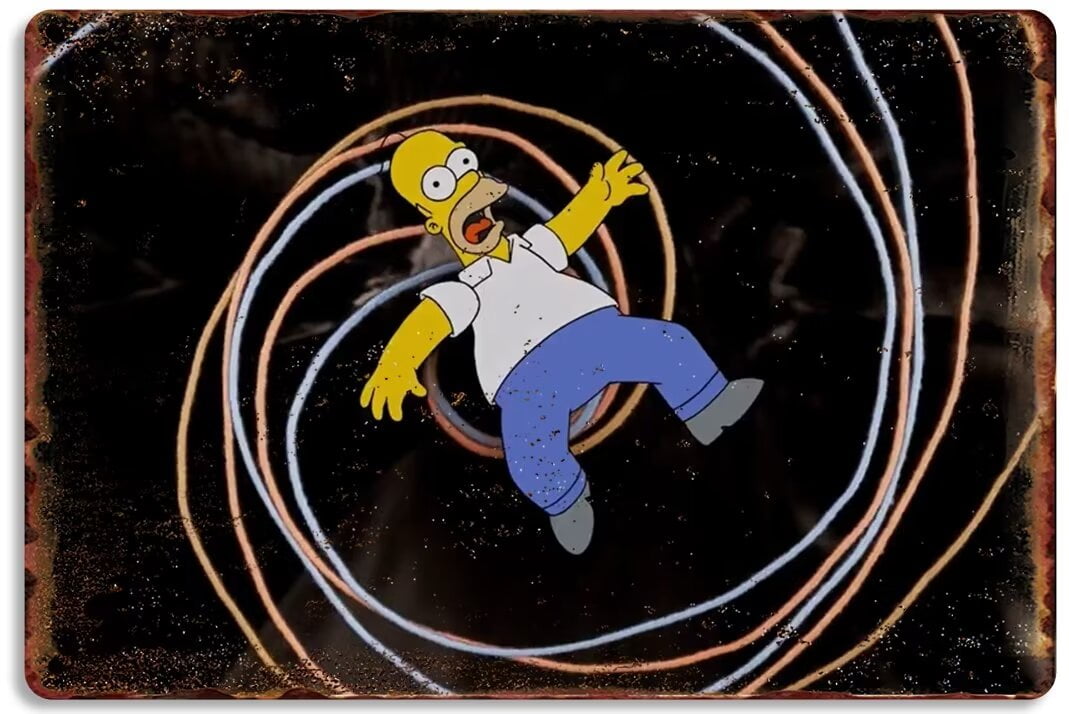 Vintage The Simpsons Poster Metal Sign Homer J. Simpson Retro Plaque ...