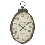 Vintage Themed Metal Led Wall Clock - Walmart.com