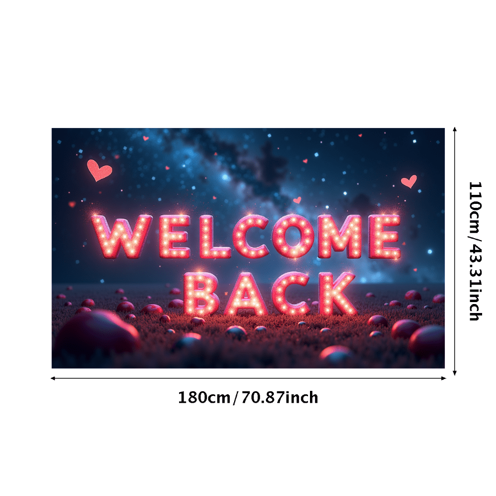 Vintage Themed Welcome Back Banner with Heart Element Party Decorations ...