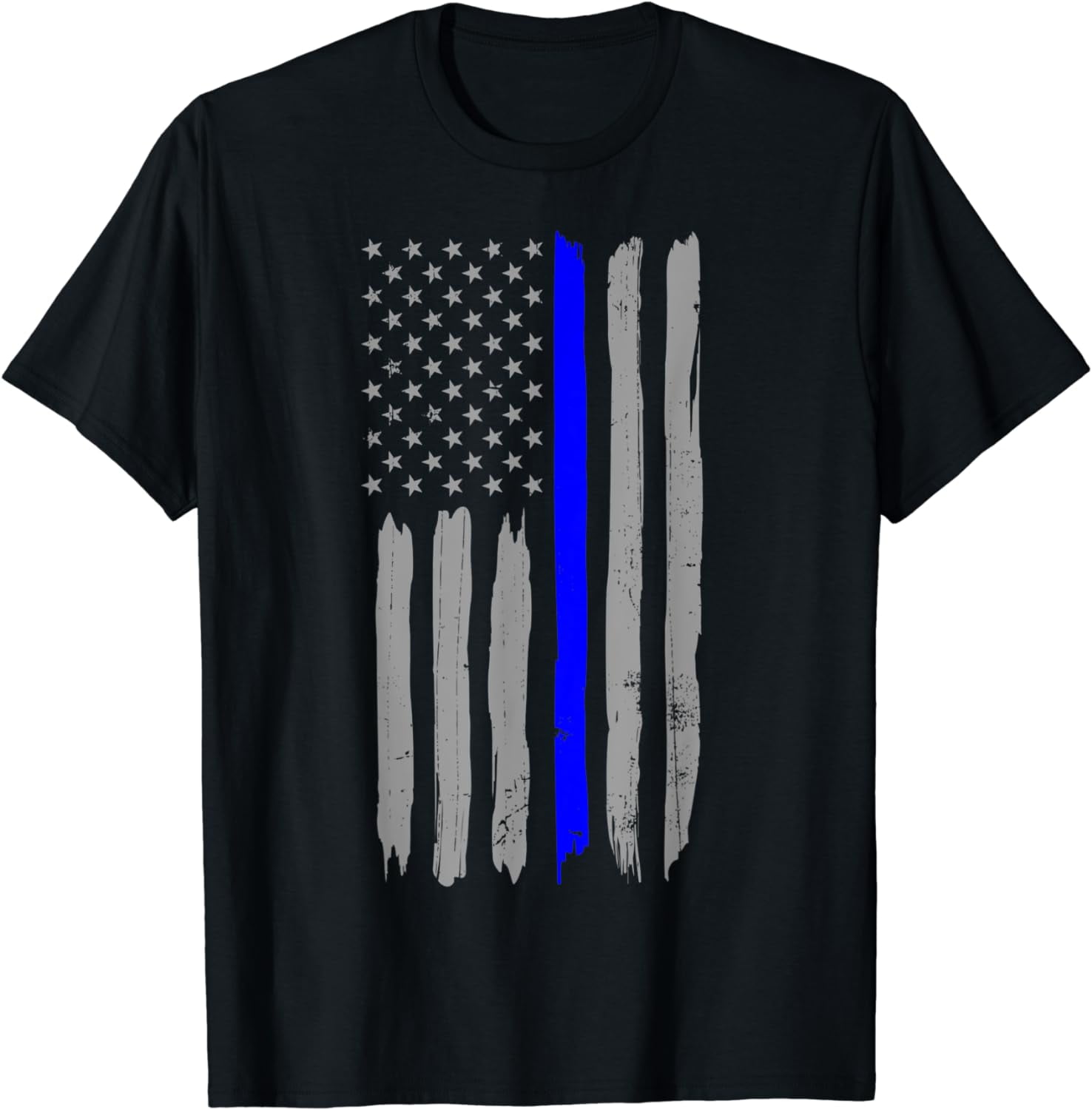 Vintage Thin Blue Line Shirt Police Support USA Flag T-Shirt - Walmart.com