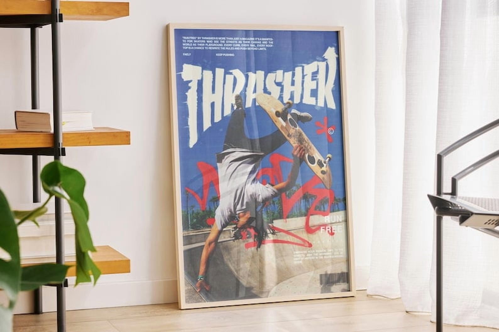 Vintage Thrasher Skateboarding Poster: 90s Streetwear Art 8x12 UNFRAMED ...