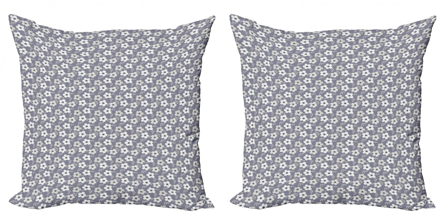 Vintage Throw Pillow Cushion Cover Pack of 2, Simple Daisy Blossoms ...