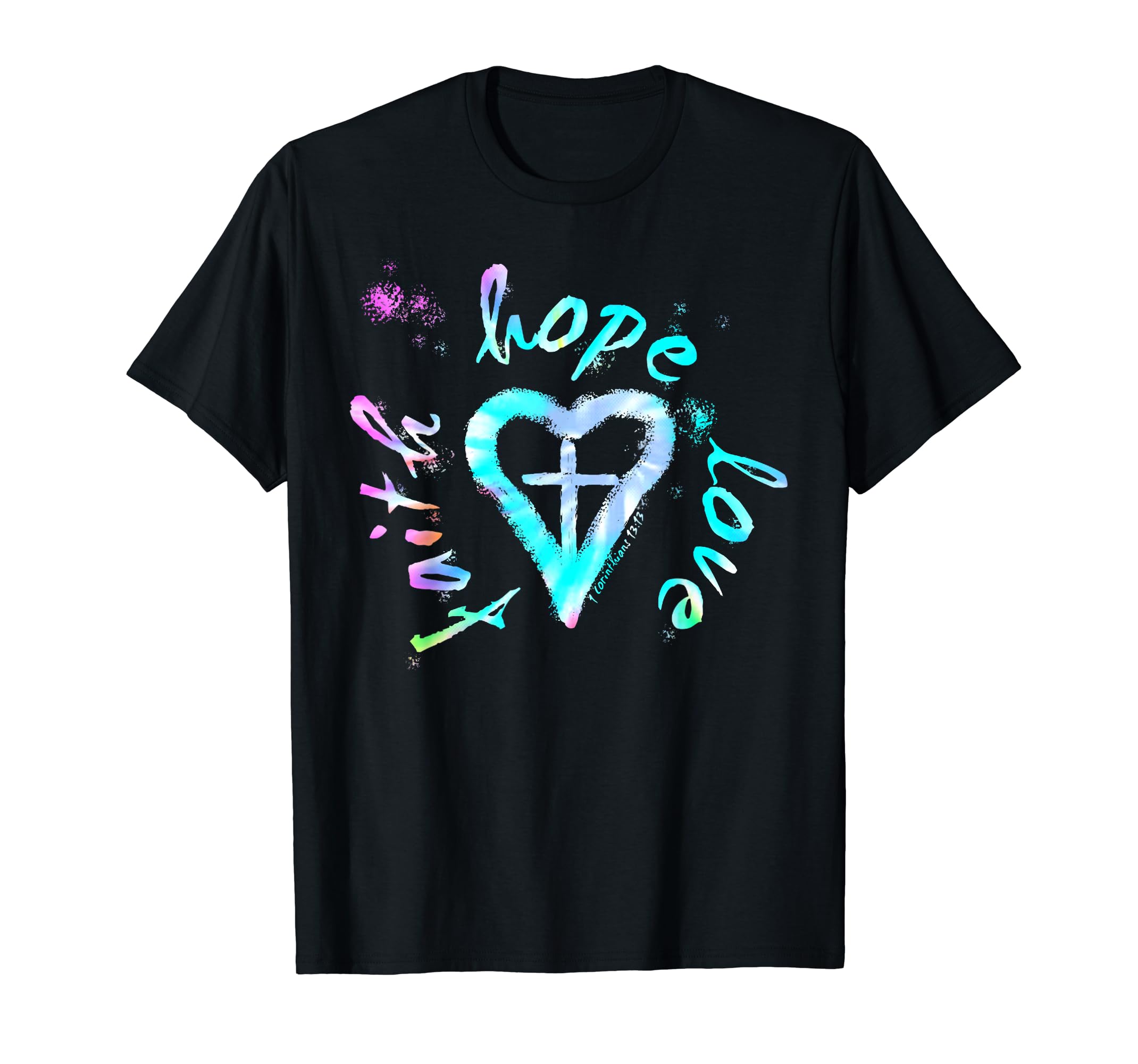 Vintage Tie Dye Faith Hope Love Faith Christian T-Shirt - Walmart.com