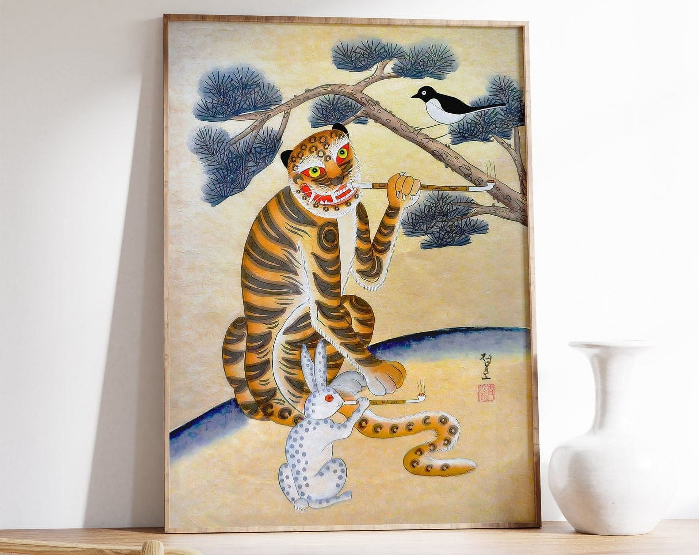 Vintage Tiger Print, Vintage Art Print, Animal Art, Animal Print, Tiger ...