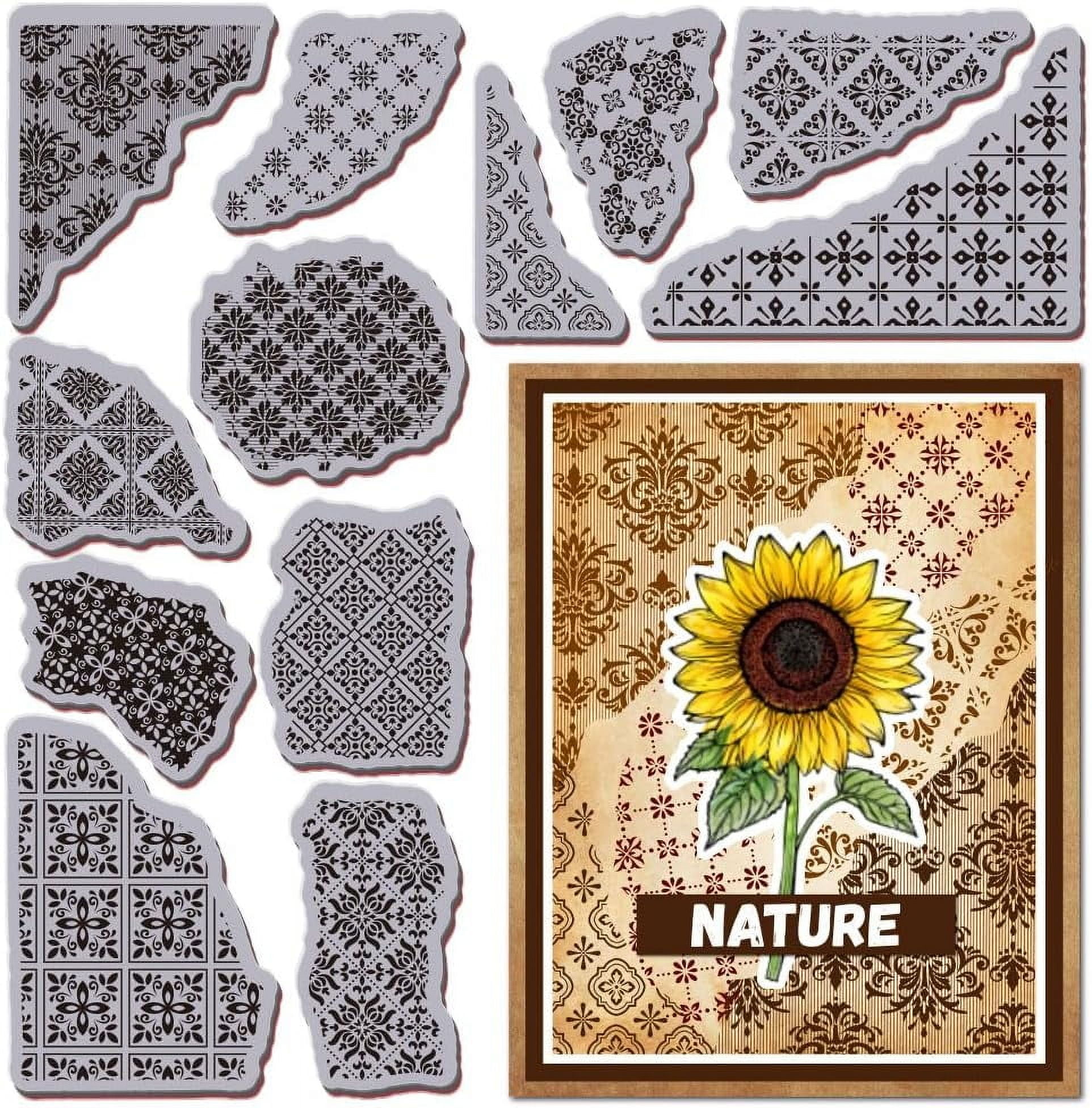 Vintage Tiles Texture Cling Rubber Stamp Mosaic Pattern EVA Cling Mount ...