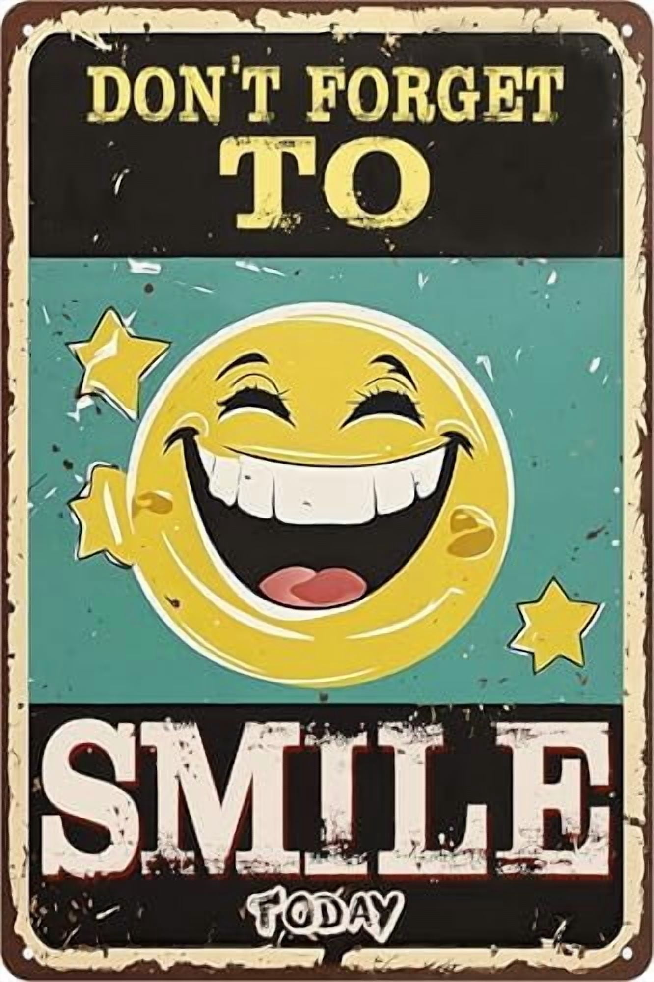 Vintage Tin Metal Sign Retro Wall Art for Bathroom Study Entryway ...