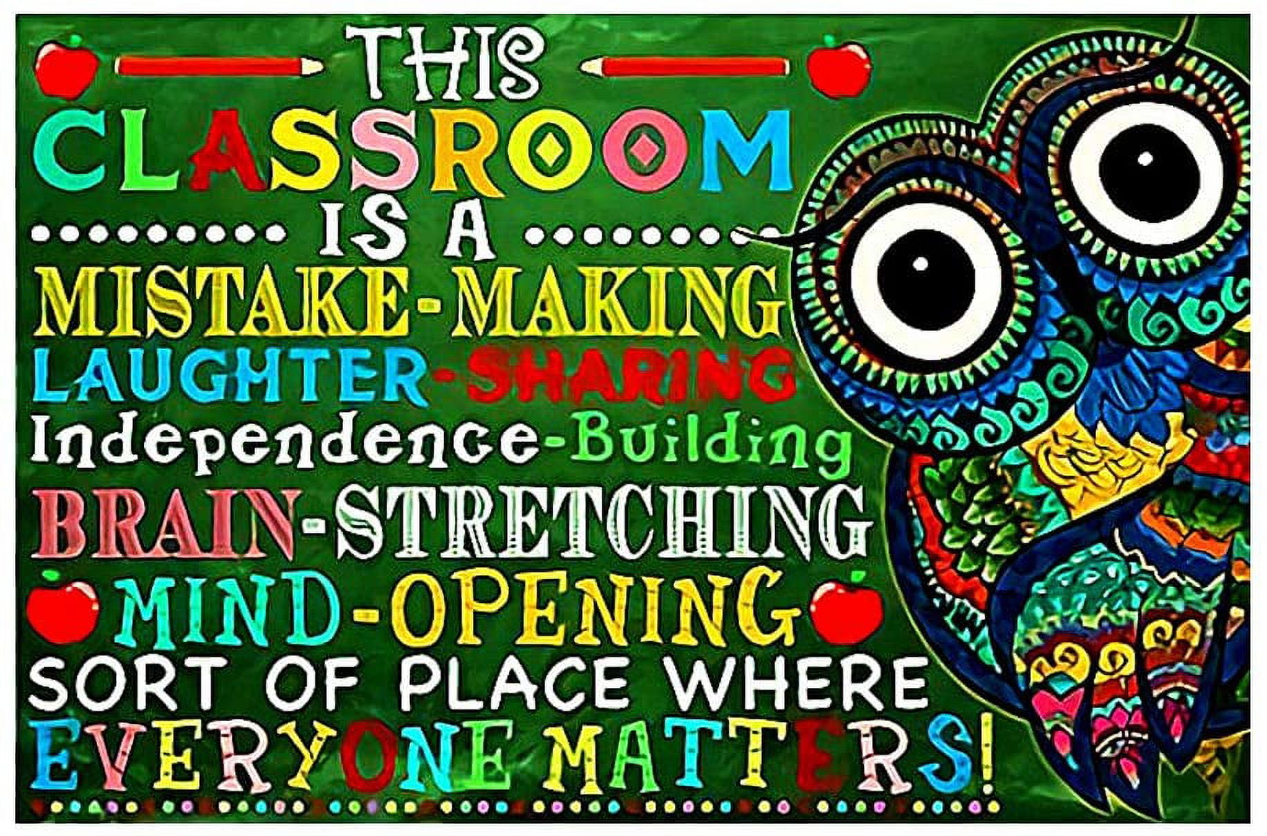 Vintage Tin Poster Collection Tin Signs-owl Teacher in This Classroom ...