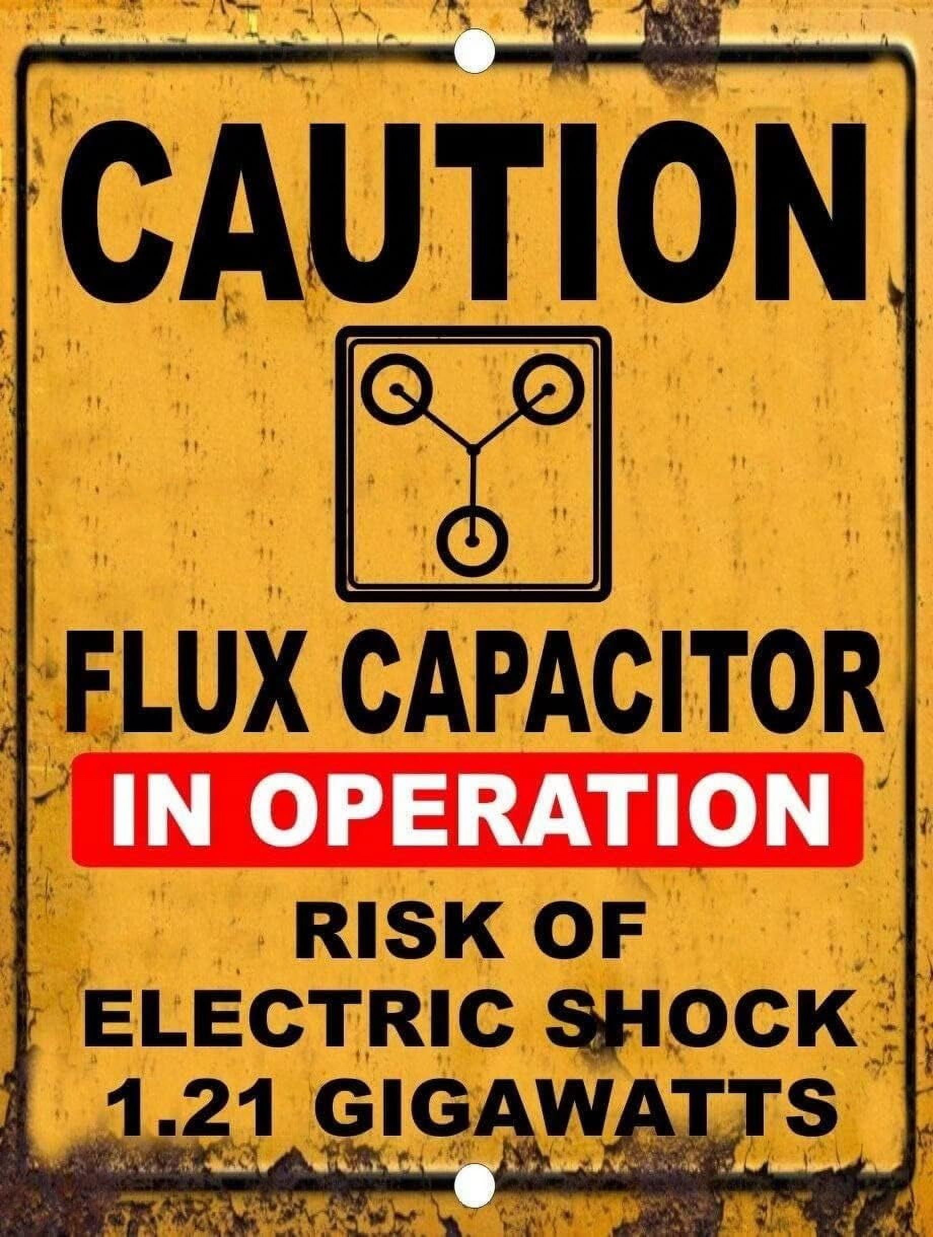 Vintage Tin Sign Back To The Future Flux Capacitor Gigawatt Caution ...