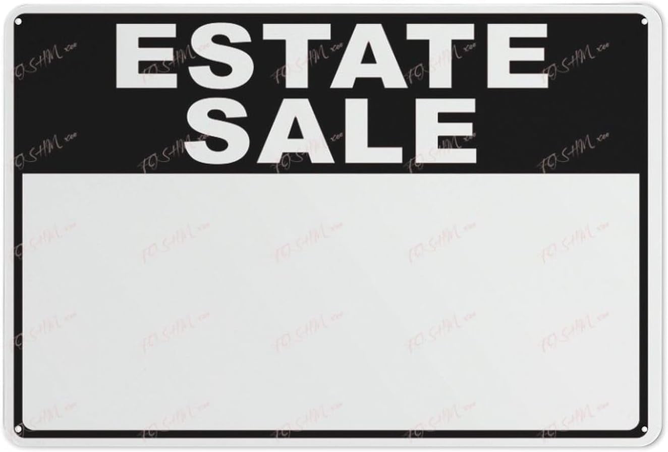 Vintage Tin Sign Estate Sale Sign Indoor & Outdoor Use Safety Warning ...