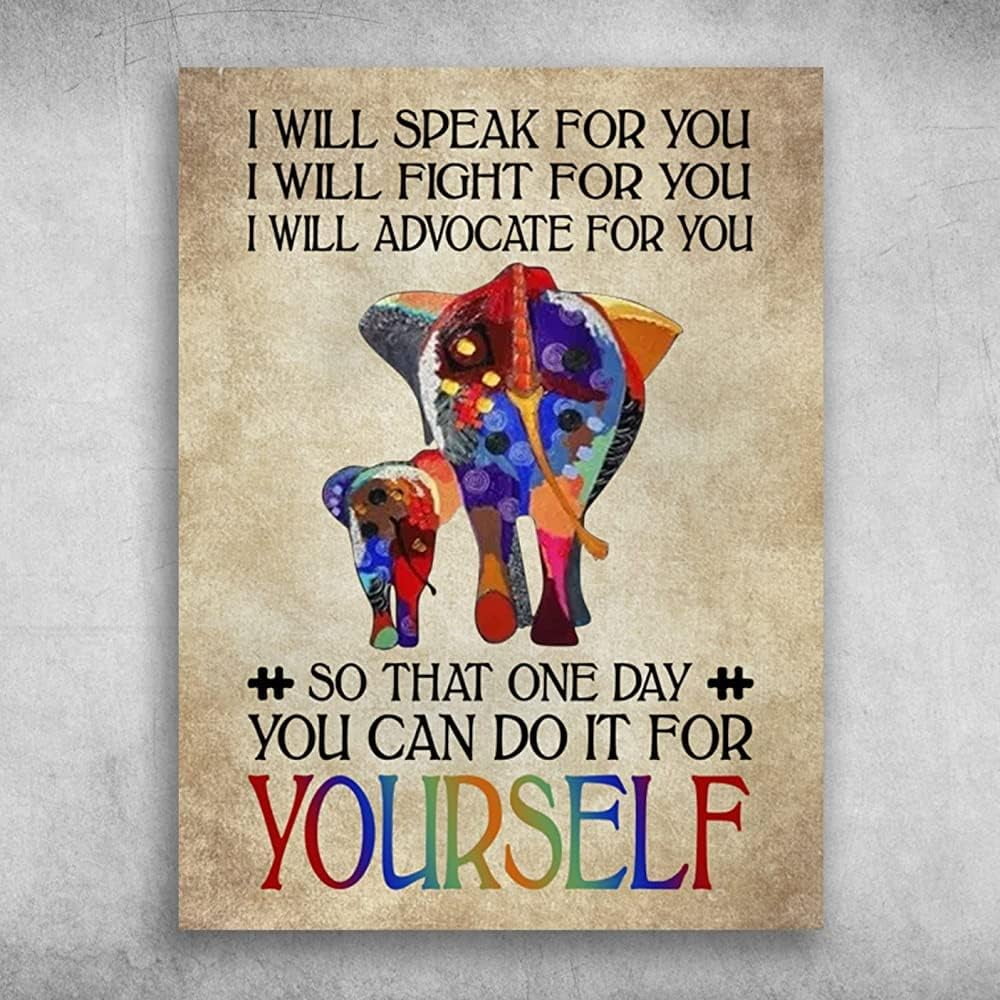 Vintage Tin Sign I Will Fight for You You Can Do It for Yourself Retro ...