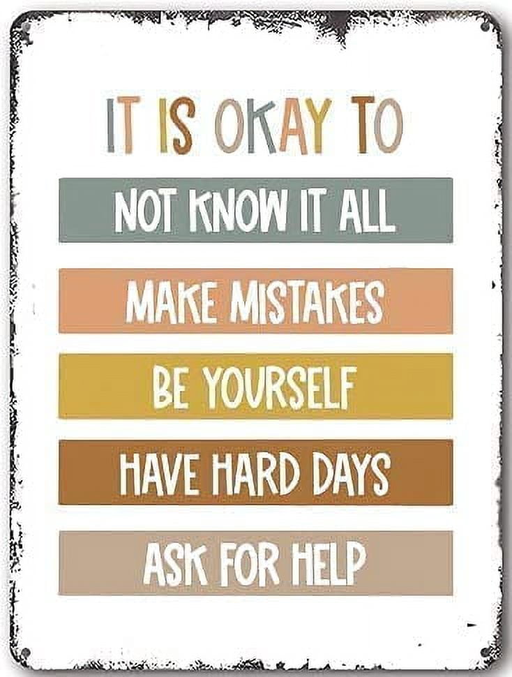 Vintage Tin Sign It is Okay Boho Classroom Decor Classroom Poster ...