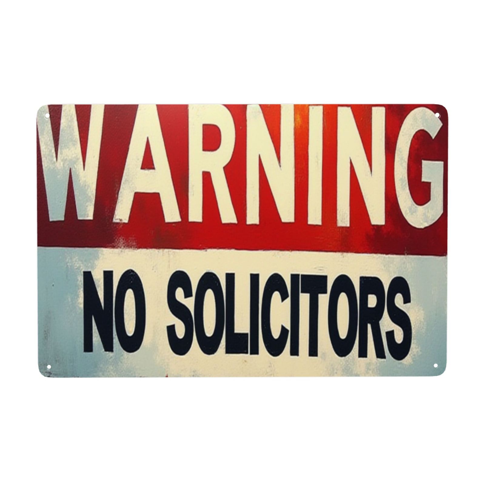 Vintage Tin Sign Metal Sign Aluminum Warning No Panhandlers Sign No ...