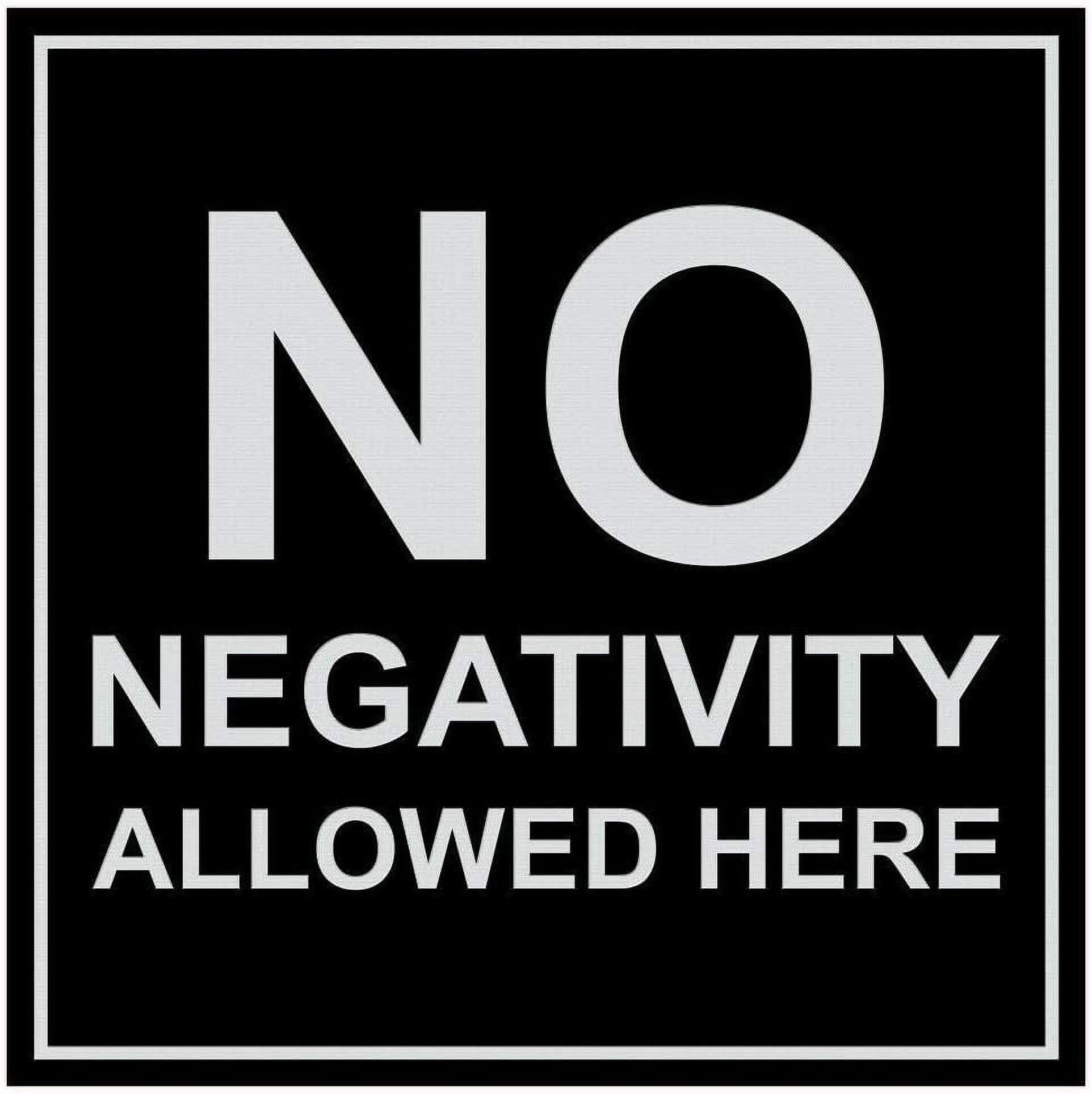 Vintage Tin Sign No Negativity Allowed Here Metal Poster Retro Art Wall ...