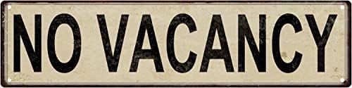 Vintage Tin Sign No Vacancy Retro Retro Metal Sign for Bedroom Kitchen ...