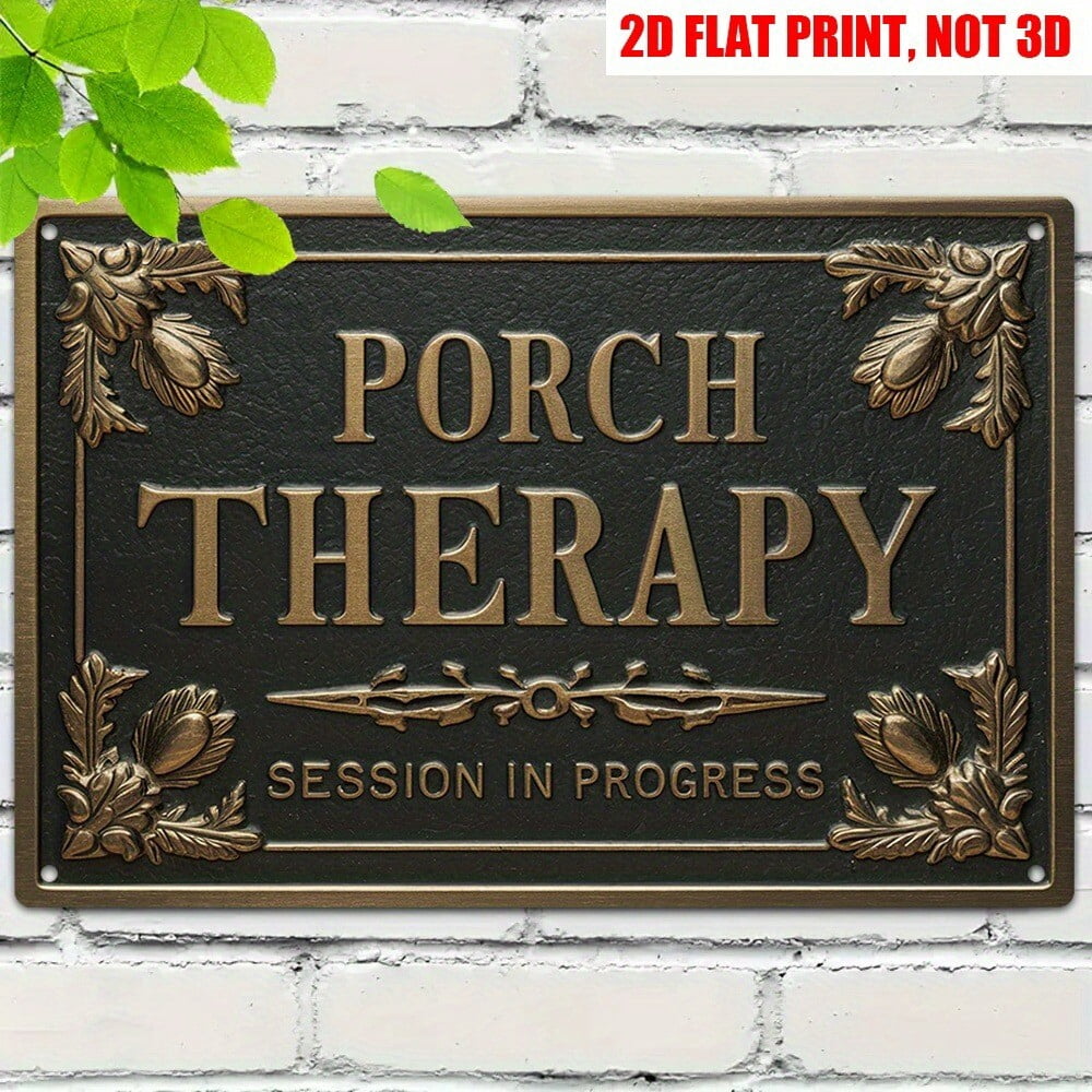 Vintage Tin Sign Porch Therapy Session in Progress Wall Decor Front ...