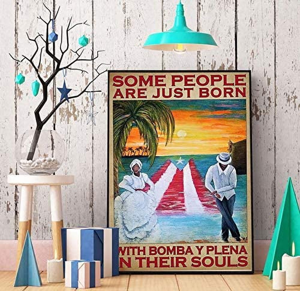 Vintage Tin Sign Puerto Rico Bomba Y Plena Artpuerto Rican Poster ...