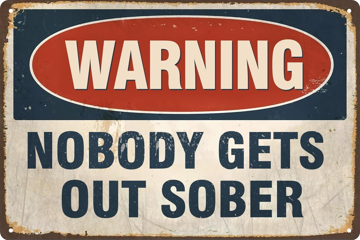 Vintage Tin Sign Retro Metal Funny Warning Signs for Home Decor Stylish ...