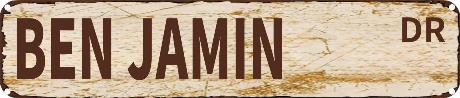 Vintage Tin Sign Retro Metal Wall Decor BEN JAMIN DR Rustic Aluminum Plaque for Home,Bar,Kitchen ...