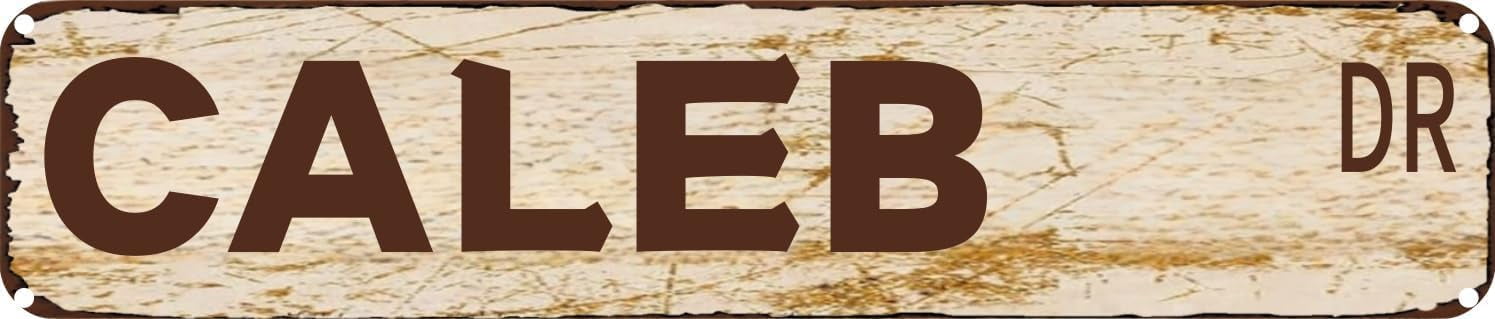 Vintage Tin Sign Retro Metal Wall Decor CALEB DR Rustic Aluminum Plaque ...