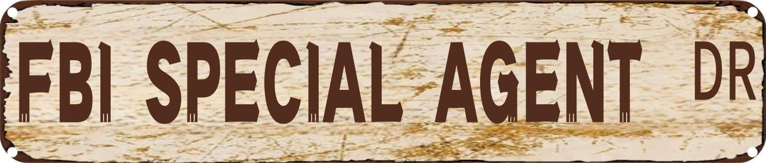 Vintage Tin Sign Retro Metal Wall Decor FBI SPECIAL AGENT DR Rustic ...
