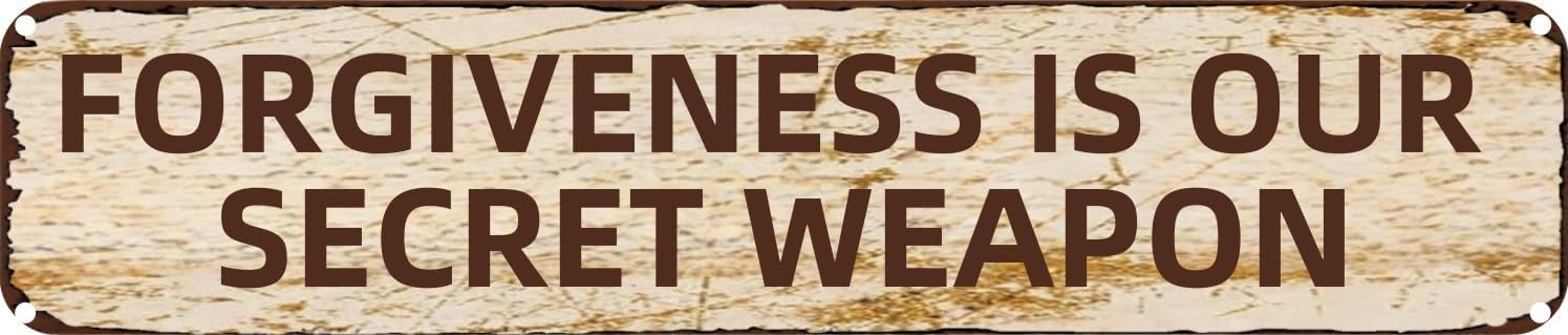Vintage Tin Sign Retro Metal Wall Decor FORGIVENESS IS OUR SECRET ...