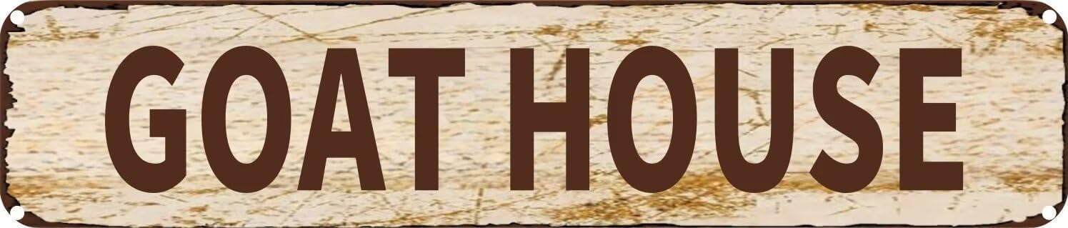 Vintage Tin Sign Retro Metal Wall Decor GOAT HOUSE Rustic Aluminum ...