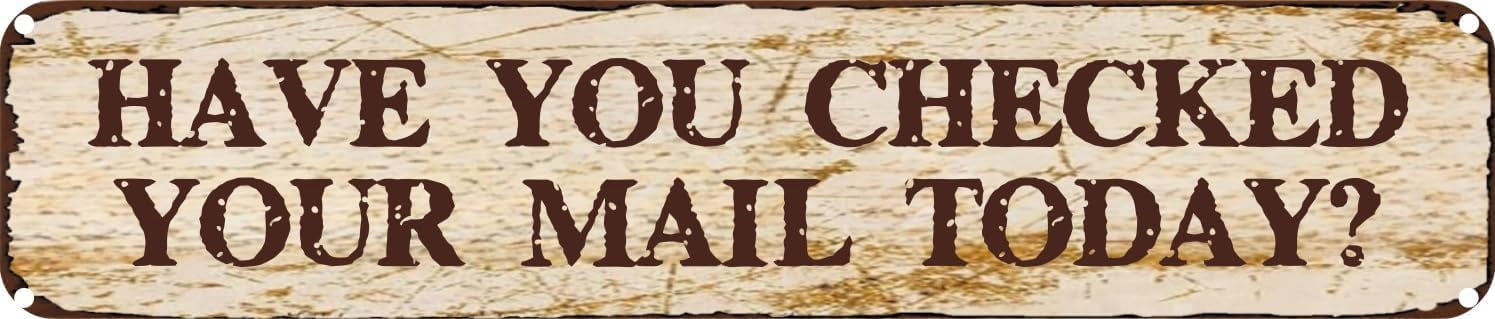 Vintage Tin Sign Retro Metal Wall Decor Have You Checked Your Mail ...