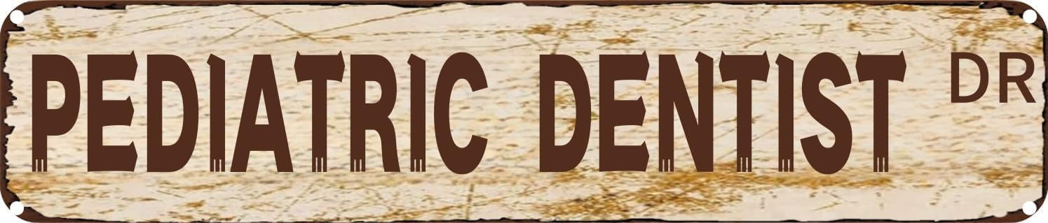 Vintage Tin Sign Retro Metal Wall Decor PEDIATRIC DENTIST Rustic ...