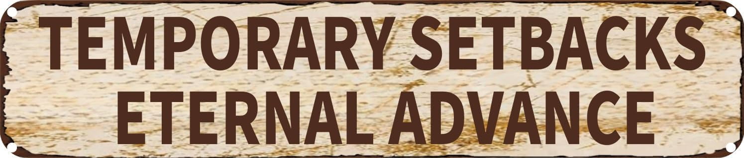 Vintage Tin Sign Retro Metal Wall Decor TEMPORARY SETBACKS,ETERNAL ...