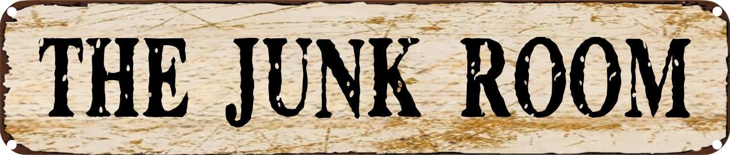 Vintage Tin Sign Retro Metal Wall Decor THE JUNK ROOM Rustic Aluminum ...