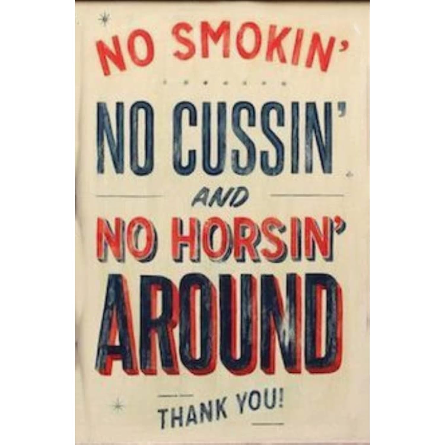 Vintage Tin Sign No Smoking Classic Metal Warning Plaque Custom Outdoor ...