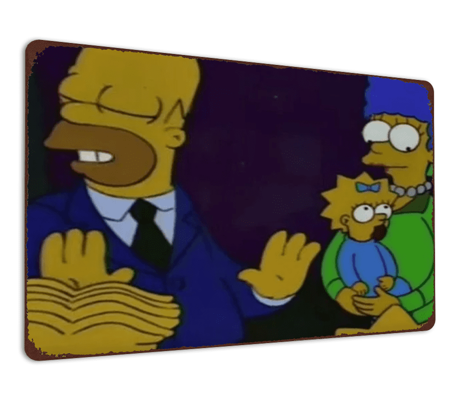 Vintage Tin Sign The Simpsons Burns' Heir Metal Poster Retro Plaque ...