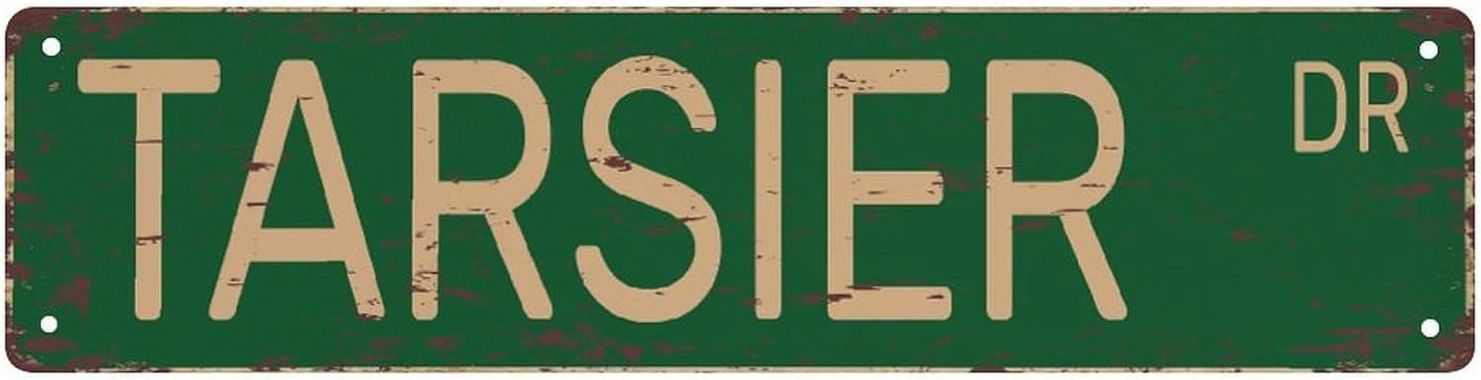 Vintage Tin Sign Wall Decor Tarsier Funny Metal Tin Sign Outdoor Bar ...