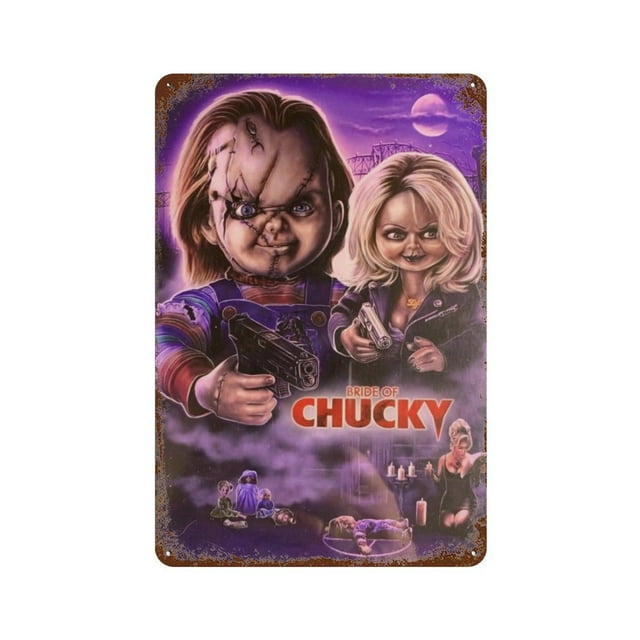 Vintage Tin Signs Bride of Chucky Retro Metal Sign Retro Garage Poster ...