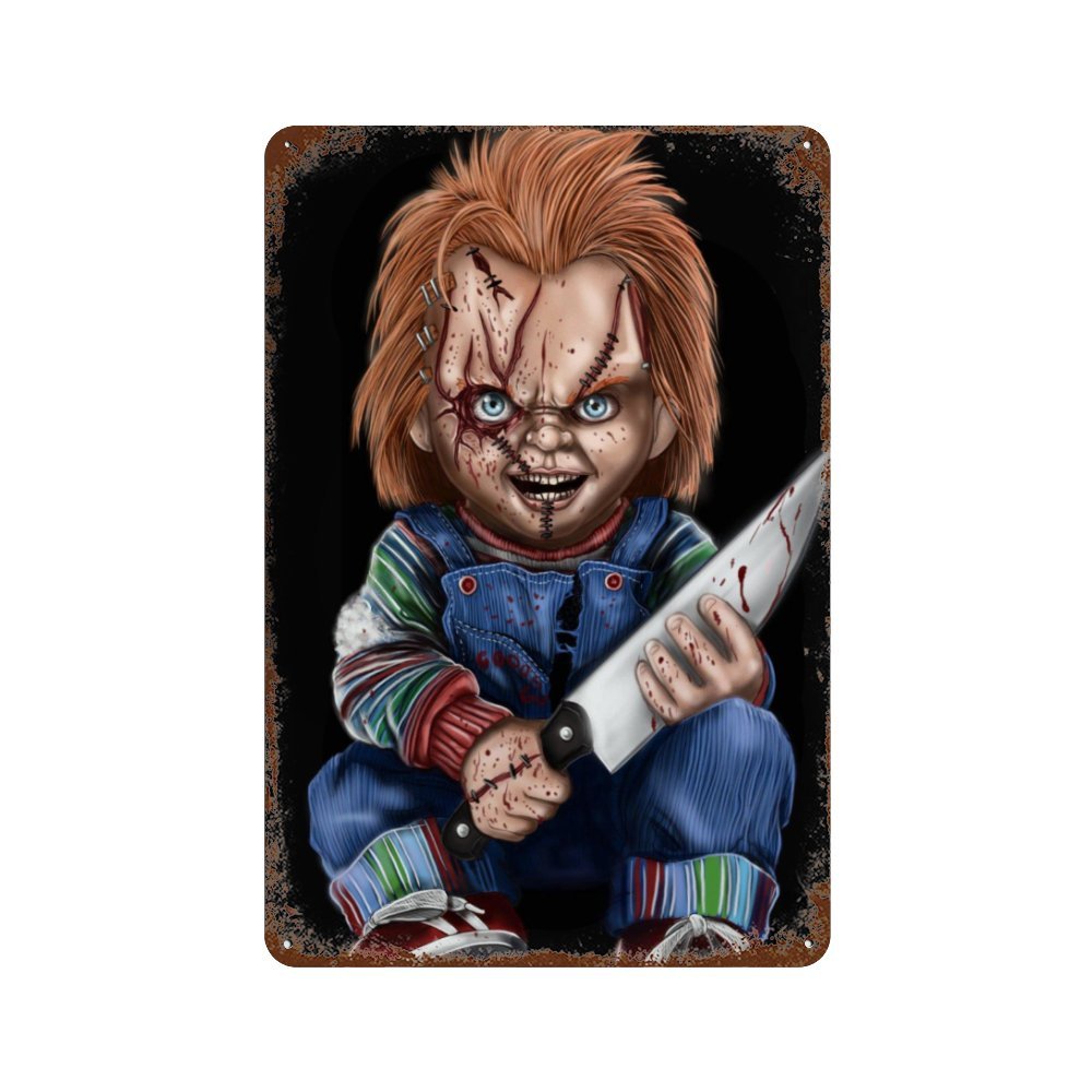 Vintage Tin Signs Bride of Chucky Retro Metal Sign Retro Garage Poster ...