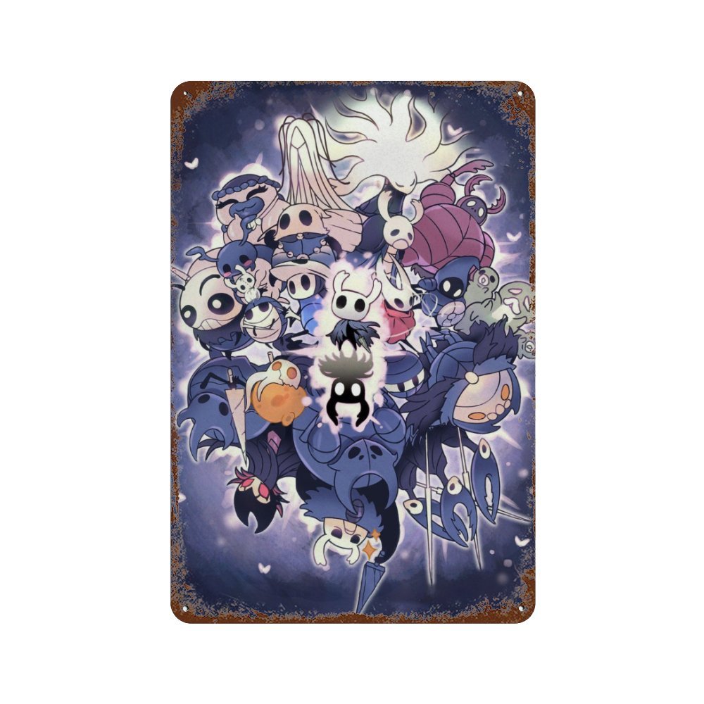 Vintage Tin Signs Hollow Knight Retro Metal Sign Retro Garage Poster ...