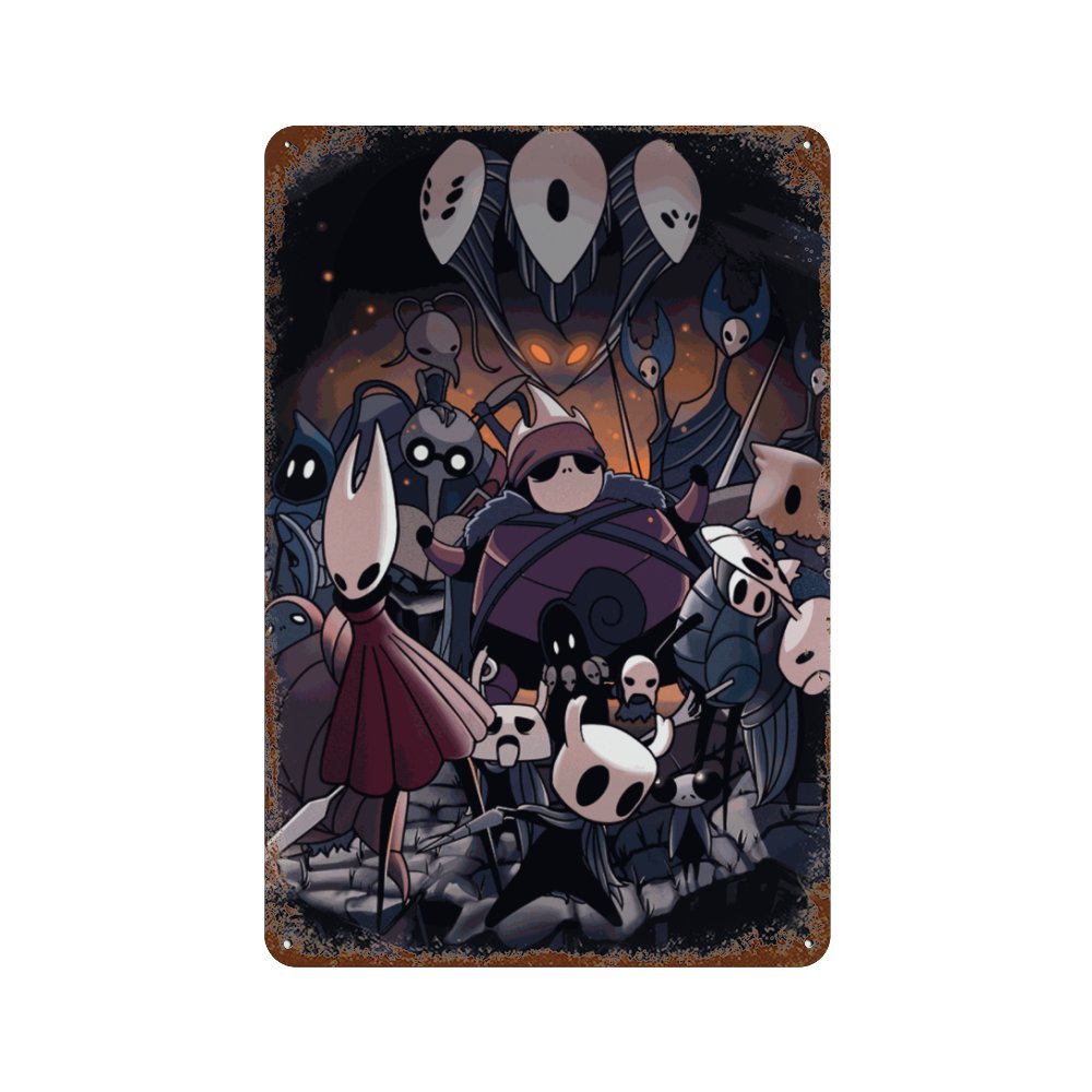 Vintage Tin Signs Hollow Knight Retro Metal Sign Retro Garage Poster ...