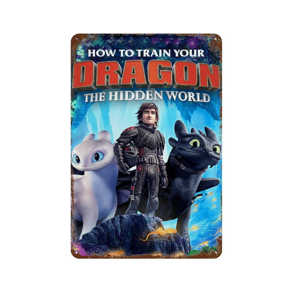 Vintage Tin Signs How to Train Your Dragon Retro Metal Sign Retro ...