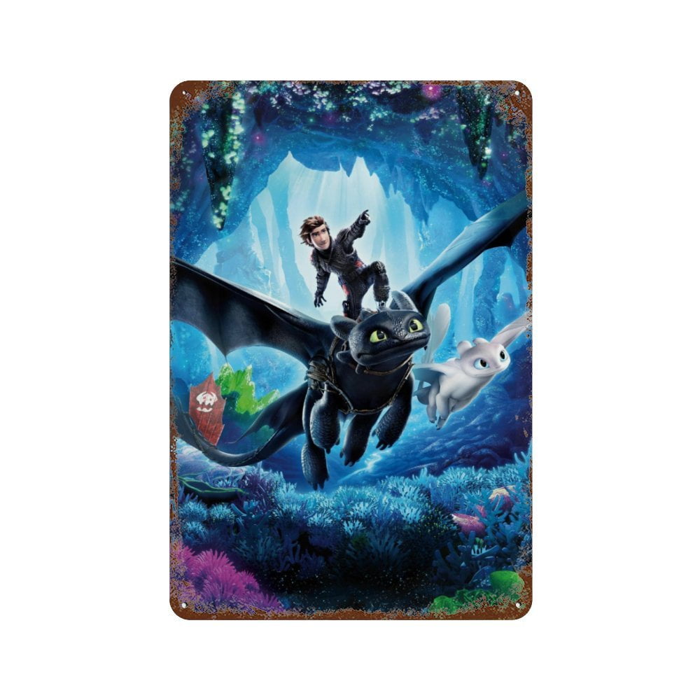 Vintage Tin Signs How to Train Your Dragon Retro Metal Sign Retro ...