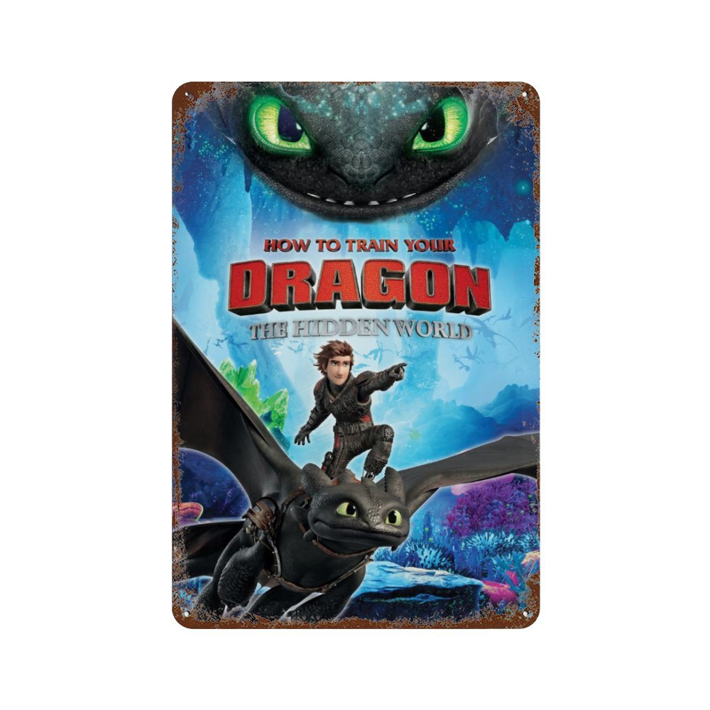 Vintage Tin Signs How to Train Your Dragon Retro Metal Sign Retro ...