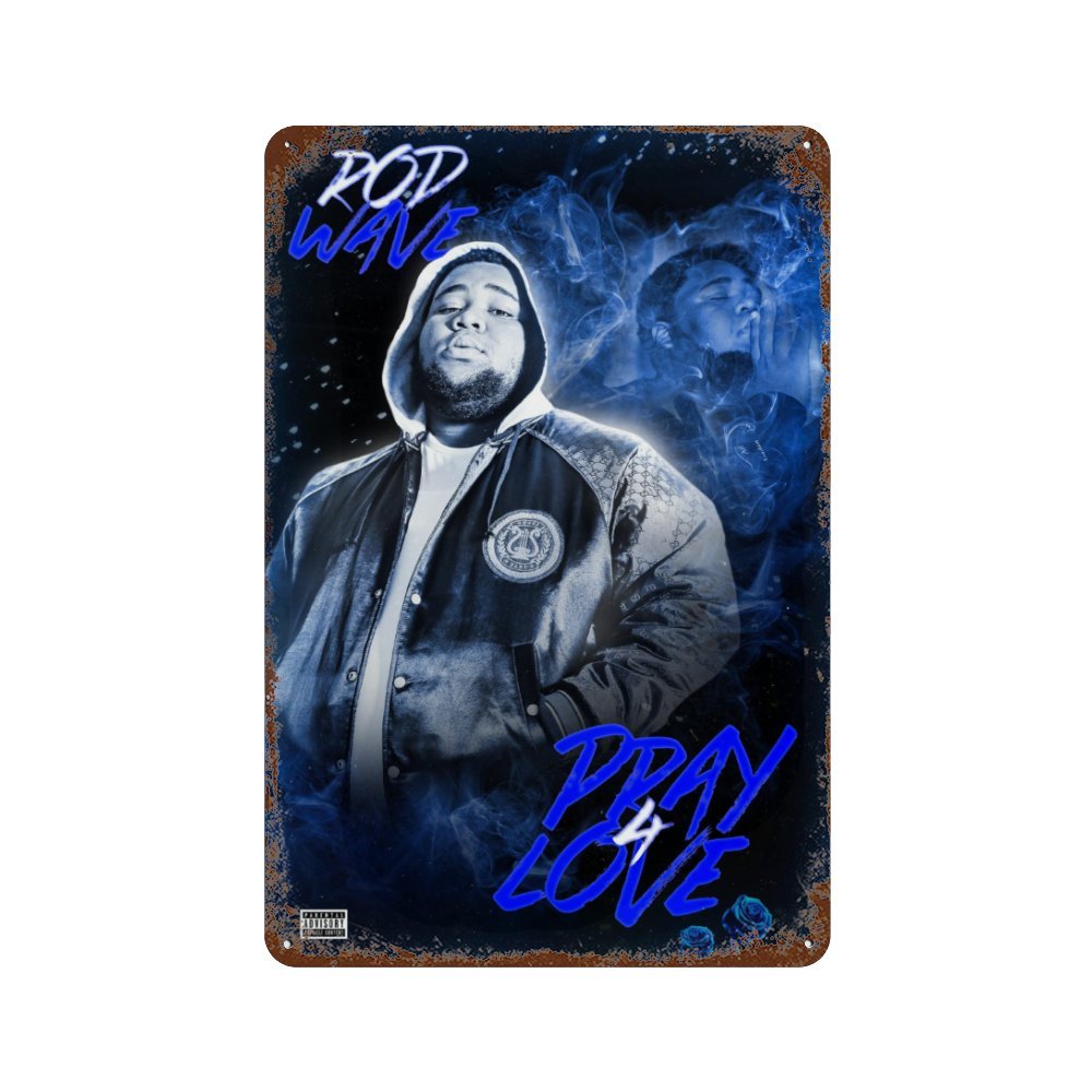 Vintage Tin Signs Rod Wave Retro Metal Sign Retro Garage Poster Bar ...