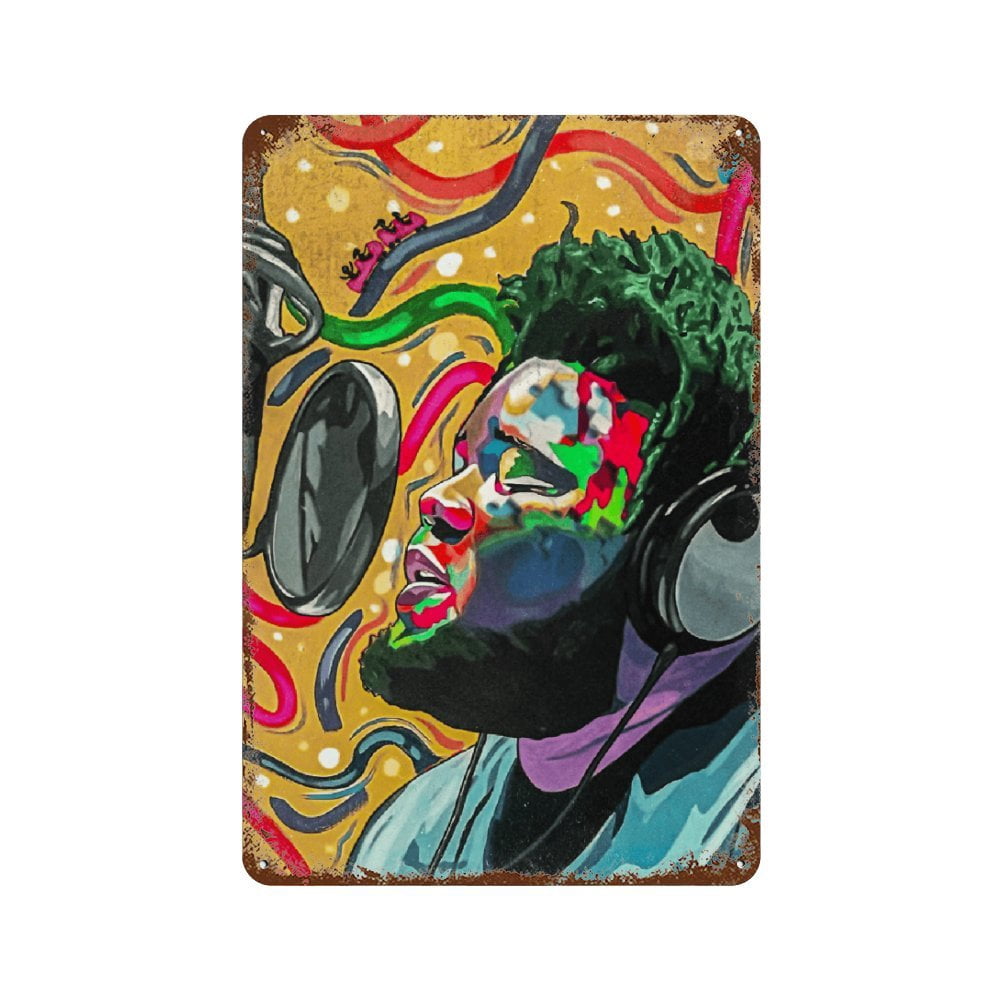 Vintage Tin Signs Rod Wave Retro Metal Sign Retro Garage Poster Bar ...